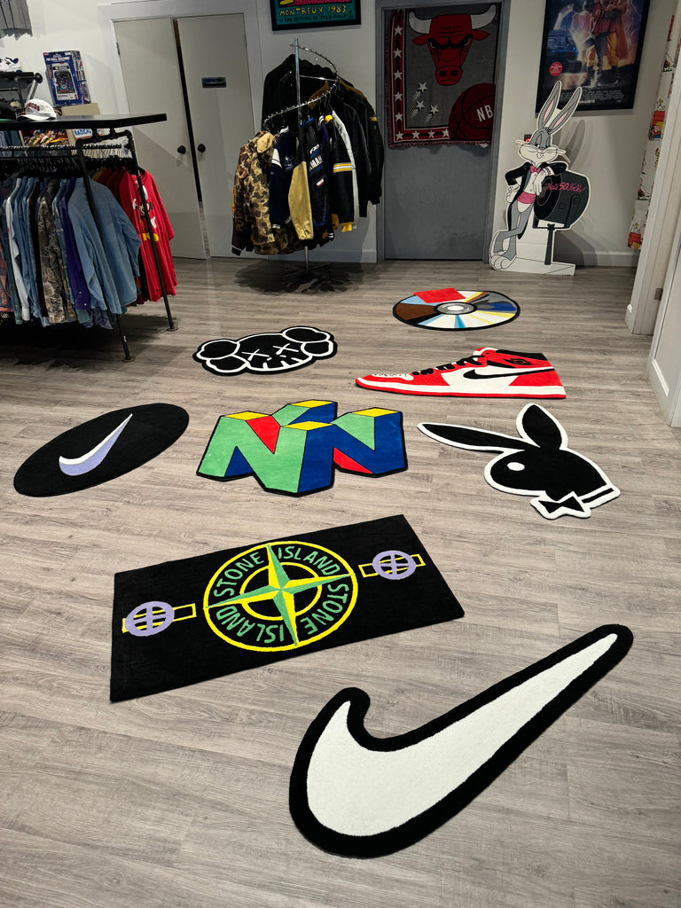 Custom Hand-Tufted Nike SWOOSH Area Rug – Vintage Instincts